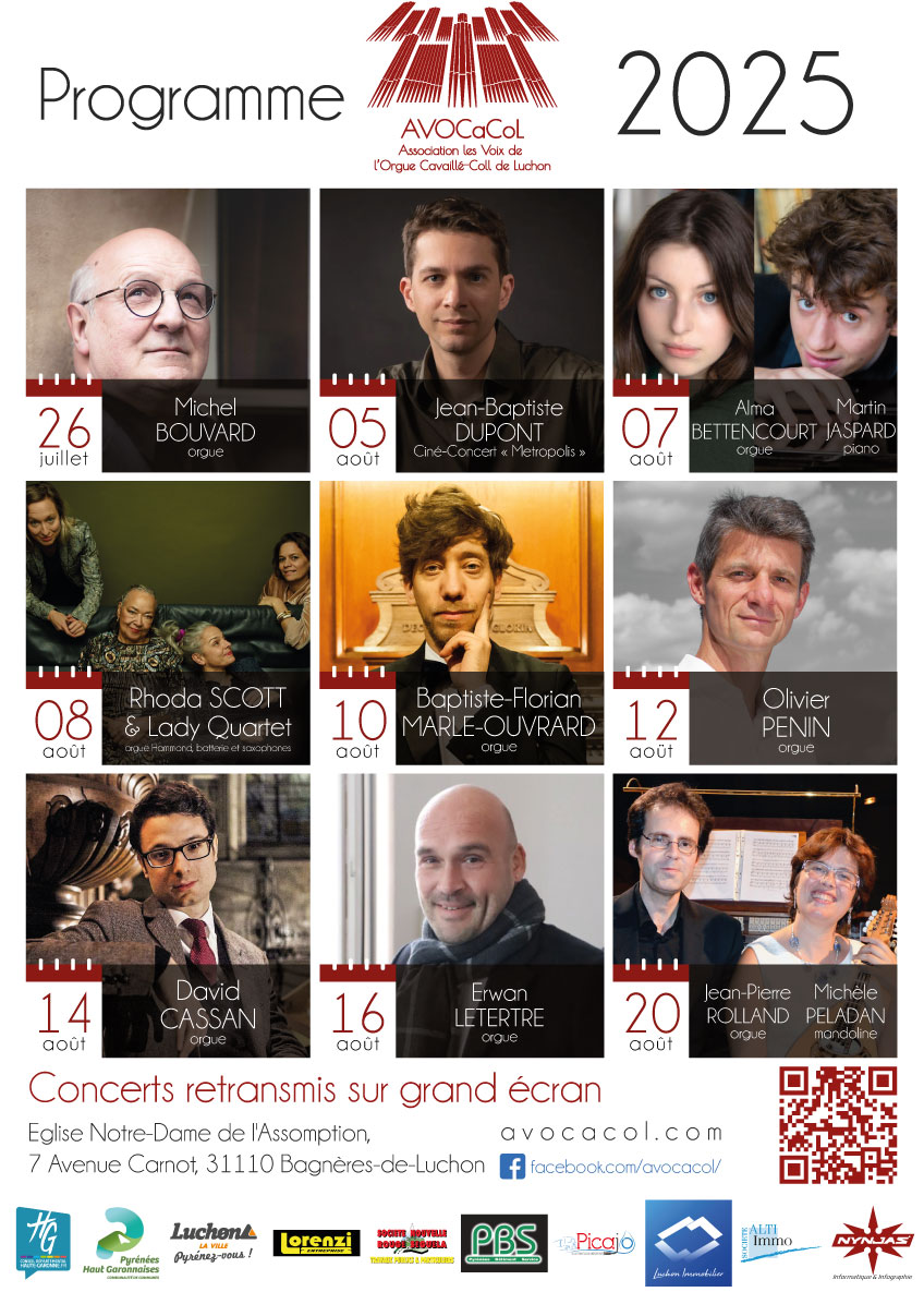 PROGRAMME CONCERTS ORGUE LUCHON SAISON 2025 - Classique - Ramdam Magazine